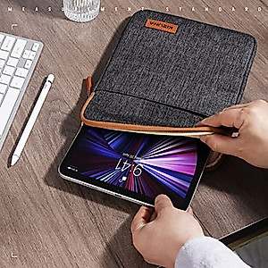 KIZUNA 9.7-10 Inch Tablet Sleeve Water Resistant Laptop Bag for 9.7" 10.5" 11" iPad Pro/Apple 10.2" iPad/10 Surface Go/Huawei MediaPad M5 Pro/10.5" Samsung Galaxy Tab A S6/Lenovo Smart/Acer -Brown