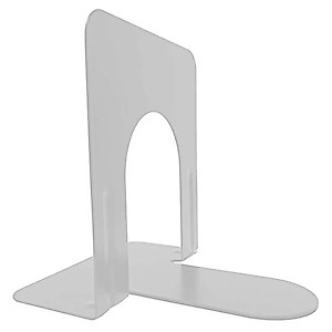 Clipco Premium Book Ends with Anti-Slip Pad 5-inch (Pack of 6) (White)