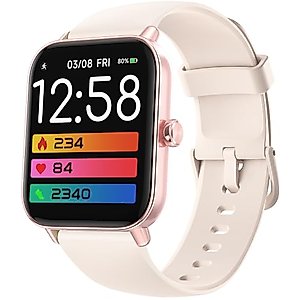 Smart Watch for Women (Answer/Make Call),Alexa Built-in,1.8" Fitness Tracker with Heart Rate Sleep SpO2 Monitor,5ATM Waterproof,Activity Trackers and Smartwatches