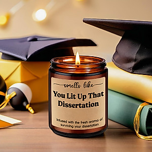 GSPY Graduation Candle, PhD Graduation Gifts, Doctorate Graduation Gifts for Her, Him - Funny Dissertation, Congrats Grad, 2024 Graduation Gifts for Women, Doctoral Graduates, Doctoral Student