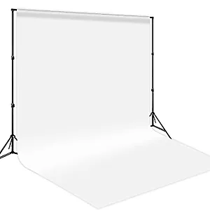 YAYOYA White Screen Backdrop 10x20ft, 3mx6m White Backdrop Background for Photography, Polyester White Photo Backdrop, Large Seamless White Screen Background Cloth for Meeting YouTube Video Streaming