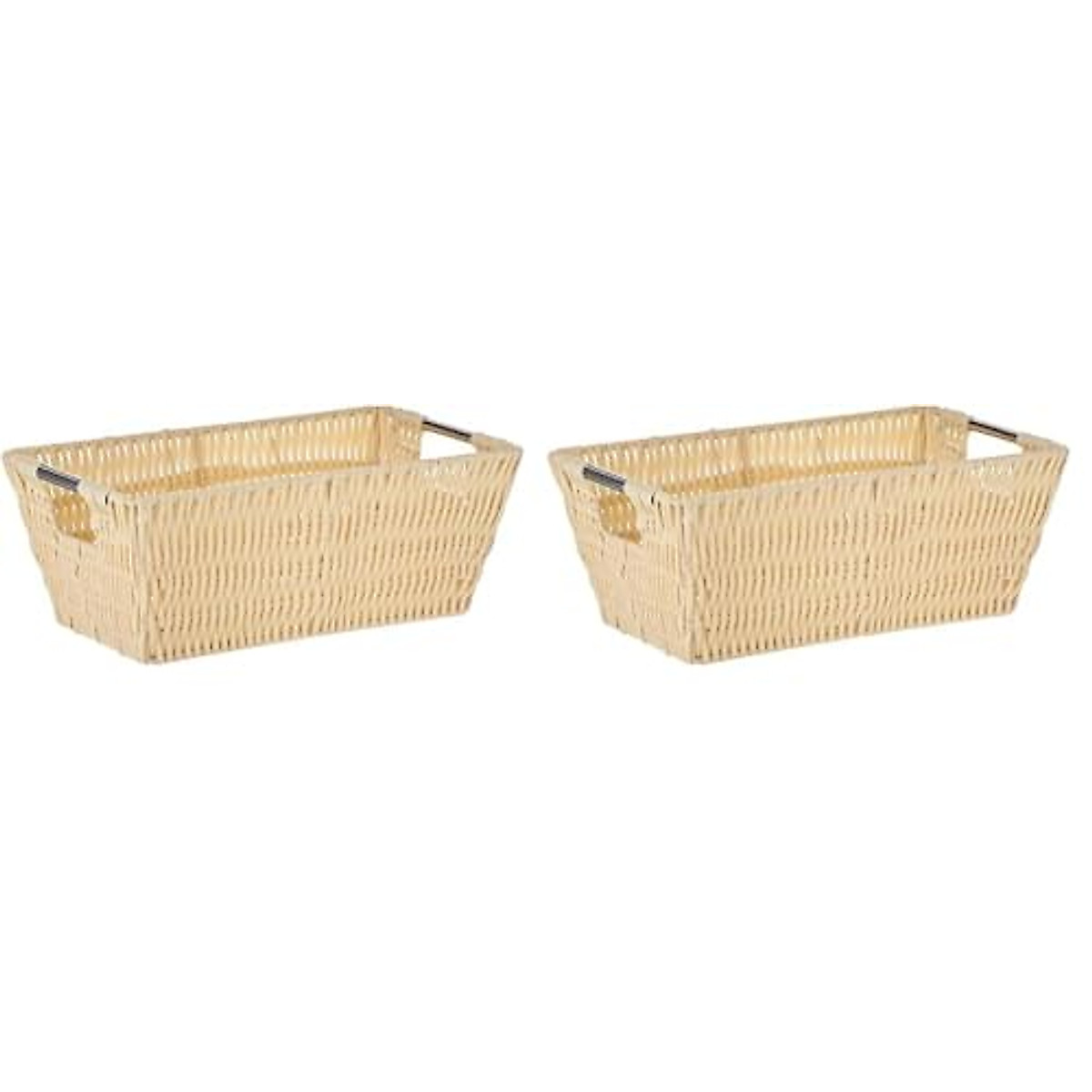 Whitmor Rattique Small Shelf Tote Latte (Pack of 2)