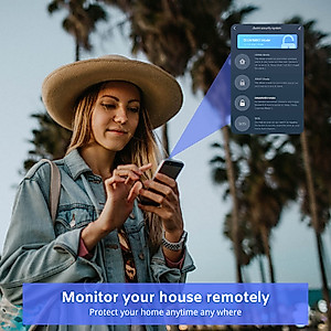 SKK Home Security System (2nd Gen), 9-Piece Wireless Alarm System Kit, Compatible with Alexa, DIY No Monthly Fee, for House Apartment Office