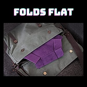 Forged Dice Co. 6.5 Inch Magnetic Folding Dice Tray - Portable Folding Dice Rolling Tray for use as DND Dice Tray D&D Dice Tray or Dice Game - Quiets Rolling Metal Dice and Folds Flat - Purple