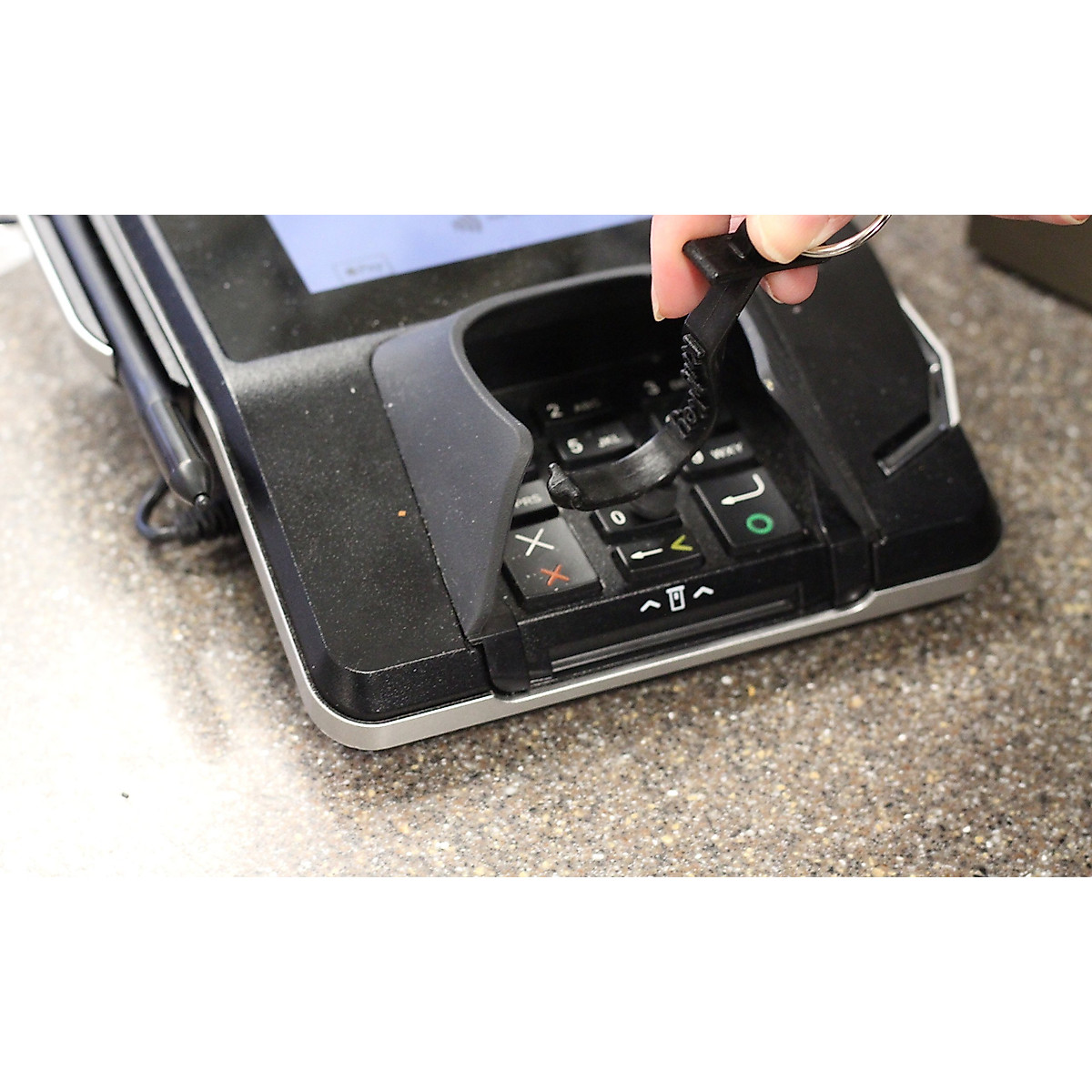 Kooty Key Germ Utility Tool - Avoid Touching Bacteria Ridden Surfaces - Carabiner Included (Colors May Vary) (2 Pack, Black)