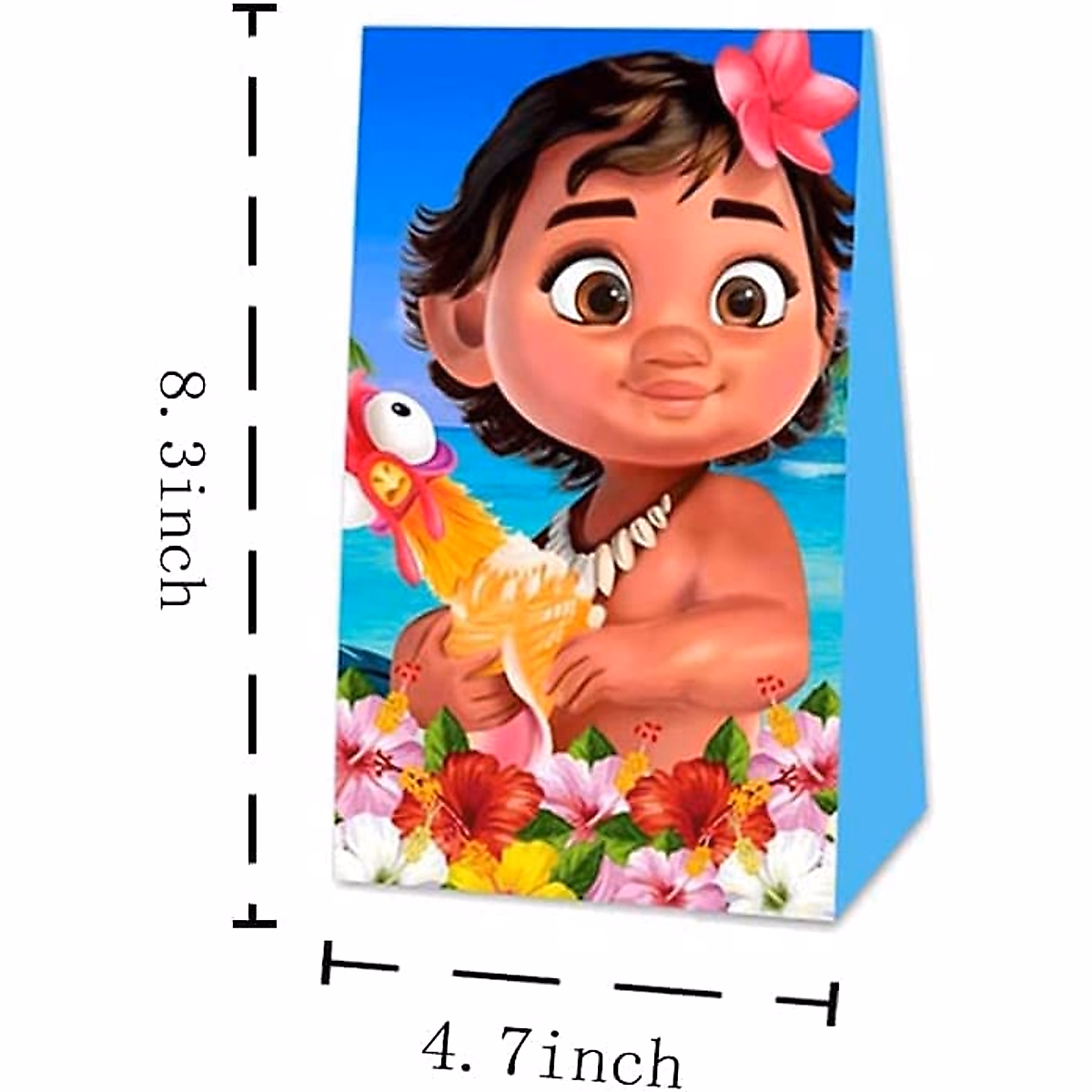 OU GUAN Moana Party Gift Bags Candy Bags Moana Party Supplies Moana Birthday Party Decoration (Pack of 18)