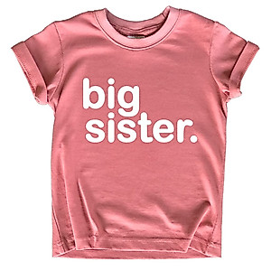 Big Sister Shirt Outfit Announcement Toddler Sibling Reveal to be 18 Months 2t 3t (2 Years, Mauve)