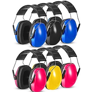 Amylove 6 Pcs Kids Noise Cancelling Headphones Ear Protection Earmuffs Noise Reduction Ear Muffs 30db Adjustable for Toddlers(Classic)