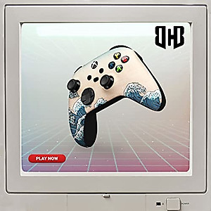 Chines Waves Customised Wireless Controller for Xbox by BCB. Original Xbox Controller Compatible with Xbox One / Series X & S Console. Customized with Water Transfer Printing (Not a Skin)