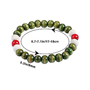 Lystaii 15pcs Wooden Beaded Bracelet Bangle Elastic Stretch Bracelet Set for Men and Women Elastic Prayer Beads for Meditation Buddha Tibetan Bracelet 8mm Beaded Bracelet Buddha Bracelet