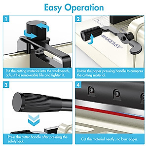 Paper Cutter 12 Inch, Heavy Duty Paper Cutter for A4 Paper, Guillotine Paper Cutter 400 Sheet Capacity, Solid Steel Construction
