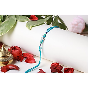 CHERKRAFT Rakhi for Brother Evil Eye Pack of 2 Design Rakhi for Small Bhai Bro Thread Rakhi (Design 4, Standard)