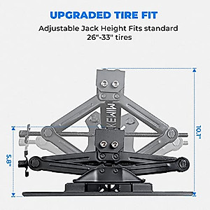 KEMIMOTO Spare Tire Mount UTV Spare Tire Carrier Compatible with Polaris Ranger 500 1000 XP General 1000 26-33 Inch Spare Tire Carrier Rack