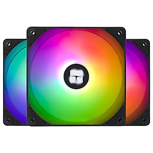 Thermalright TL-C12C-S X3 CPU Fan 120mm ARGB Case Cooler Fan, 4pin PWM Silent Computer with S-FDB Bearing Included, up to 1550RPM Cooling Fan（3 Quantities）