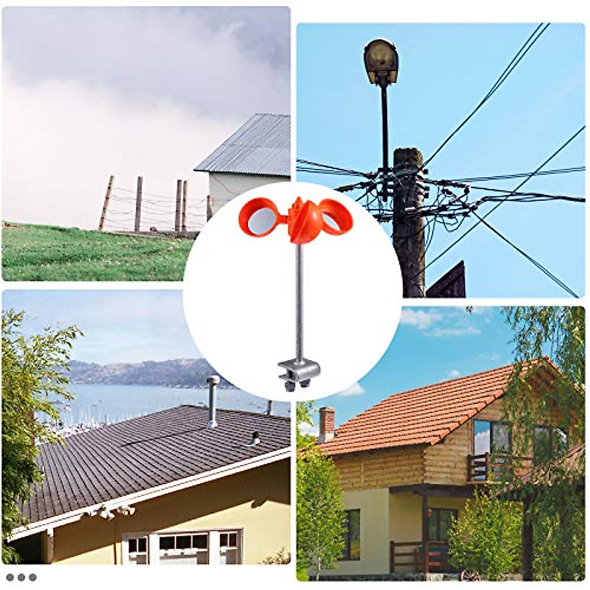 ULTECHNOVO Reflective Windmill Pinwheel Bird Control Scare Device for Garden Farm Pet Toys