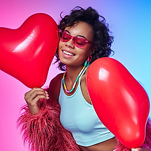 Matcheck 8 Pack Mixed Hotpink Clear Color Sunglasses Classic Retro Party Favors Eyewear Costume Accessories Bulk Glasses for Women