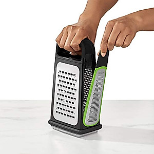 OXO Good Grips Etched Box Grater with Removable Zester, Steel