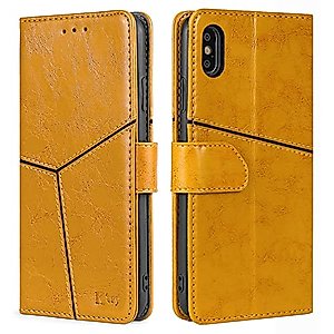 YOUKABEI MojieRy Phone Cover Wallet Folio Case for Samsung Galaxy S9 Plus, Premium PU Leather Slim Fit Cover for Galaxy S9 Plus, 3 Card Slots, Align Cutouts, Golden