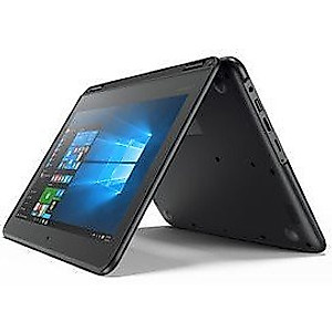 Black Flip design Lenovo 11.6-inch Touchscreen 2-in-1 Business Laptop, Intel Celeron N3060, 4GB Memory, 32GB eMMC, Webcam, Wifi, Bluetooth, Windows 10 Professional (PC) (Renewed)