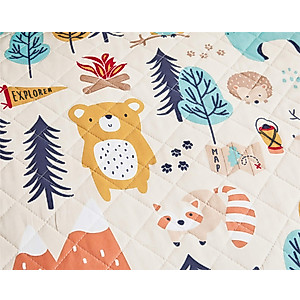 Quilt Set Twin Bedspread Coverlet Kids Twin Quilts Cartoon Bear Quilt Bedding Kids Quilt Bedspread Forest Animal Bear Print Kids Quilt Collection Home Lightweight Bedding Reversible Boys Coverlet