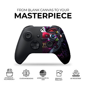 Killer Clown Custom X-box Controller Wireless compatible with X-box One/X-box Series X/S by DreamController | Proudly Customized in USA with Permanent HYDRO-DIP Printing(NOT JUST A SKIN) (MODDED)