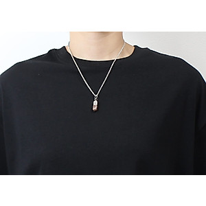 COSUMOSU Capsule Pendant 925 Sterling Silver Medicine Pill Jewelry for men for women