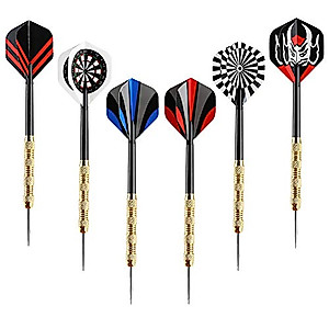 Accmor Steel Tip Darts, Professional Metal Darts, Darts Metal Tip Set, Metal Darts for Dartboard,18 pcs