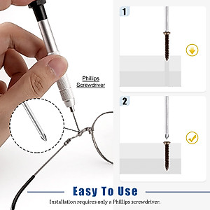 Glarks 1300Pcs 5mm 6mm 7mm 8mm 10mm Small Tiny Nails Wood Screws Set Bronze Self Drilling Flat Cross Head Screws Assortment Kit for Home Furniture Decor (Bronze)