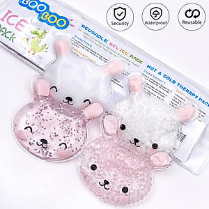 4 PCS Boo Boo Ice Packs, Kids Reusable Gel Ice Pack, Cute Children Gel Ice Pack for Kids Injuries, Kids cute lunch ice pack, Breastfeeding, Wisdom Teeth, Pain Relief, Kids Fever, Headaches(/3.8X3.2in)
