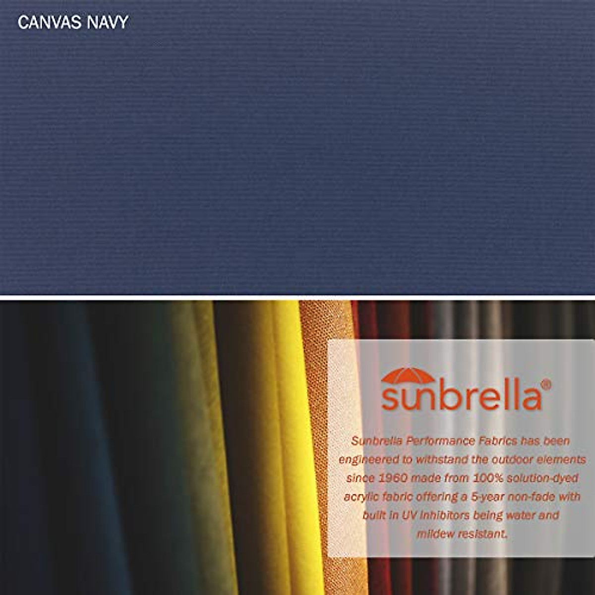 California Umbrella GSPT908117-5439 9' Round Aluminum Market, Crank Lift, Push Button Tilt, Bronze Pole, Sunbrella Navy Patio Umbrella, 9-Feet