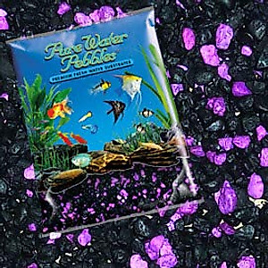 Pure Water Pebbles Aquarium Gravel, 5-Pound, Blackberry Glo