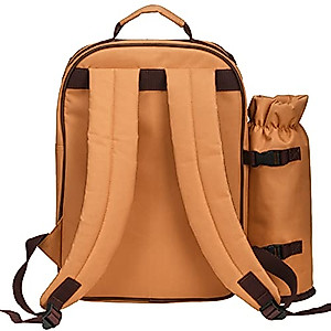 National Outdoor Living Two Tone Brown Picnic Cooler Backpack for Two