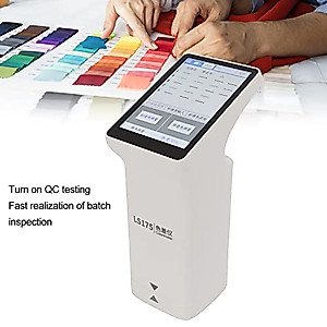 Color Difference Tester, 20mm Measuring Aperture QC Detection ABS High Accuracy Digital Colorimeter LS175 with U Disk for Textile Fabrics