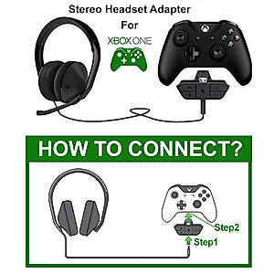 Stereo Headset Adapter for Xbox One and Xbox Series X|S and Elite Controller - Headphone Audio Converter for Voice Chat & Game Sound Mix and Mic Monitoring and Volume Control as Xbox Accessories