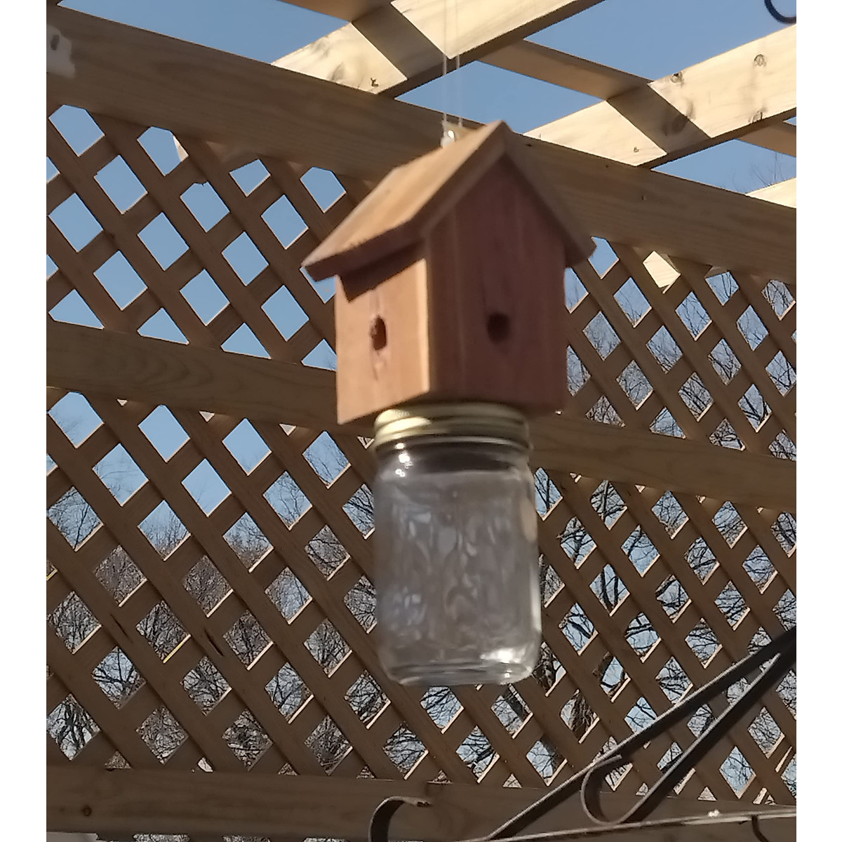 Amish-Made Rustic Carpenter bee catching Device