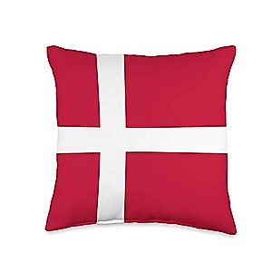 Danish Flag Denmark Gifts Throw Pillow