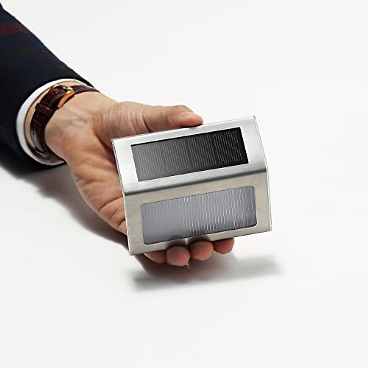 XLUX Solar Lights for Steps Decks Pathway Yard Stairs Fences, LED lamp, Outdoor Waterproof, Warm Light, 6 Pack