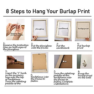 Corfara Framed 10th Wedding Anniversary Burlap Gift 11" W X 13" H, Couples 10th Anniversary 10 Years of Marriage Gift for Wife 10th Wedding Anniversary Keepsake Gift for Husband Wife Him Her