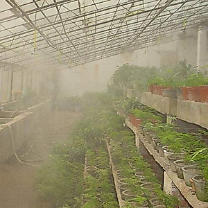 Misting Sprayer, Garden Irrigation Watering Equipment Atomizer Nozzle, Vegetables Irrigation Tool Misting Nozzle Black for Agricultural Irrigation Greenhouses
