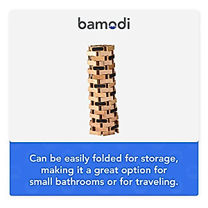 Bamodi Bathroom Bamboo Floor Mat - Wooden Bath Rug - Natural Wood Accessories for Spa, Bathtub, Kitchen, Pool, Beach Area - Mats for Inside Shower