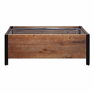 Amazon Basics Recycled Wood Rectangular Garden Planter, 37 x 13 x 15-Inch (LxWxH)