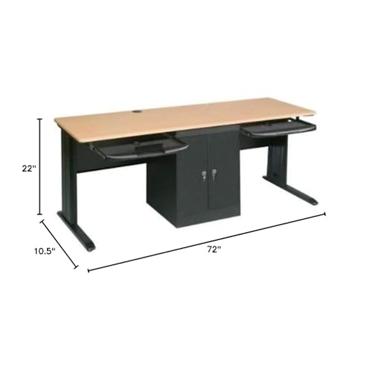 Balt LX Computer Workstation with Locking CPU Holder Dimensions: 72" W