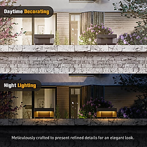 MVBT Outdoor Modern Post Light, 7.9" LED Column Pillar Lamp Fence Deck Cap Lights Waterproof Hard Wired Lantern 3000K Luxury Landscape Lighting for Patio Driveway Posts Garden Yard Decoration
