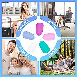Lapfoon 5 Packs Toothbrush Covers, Silicone Toothbrush Covers Caps for for Electric Toothbrush Replacement Head & Manual Toothbrush, Toothbrush Travel Essentials