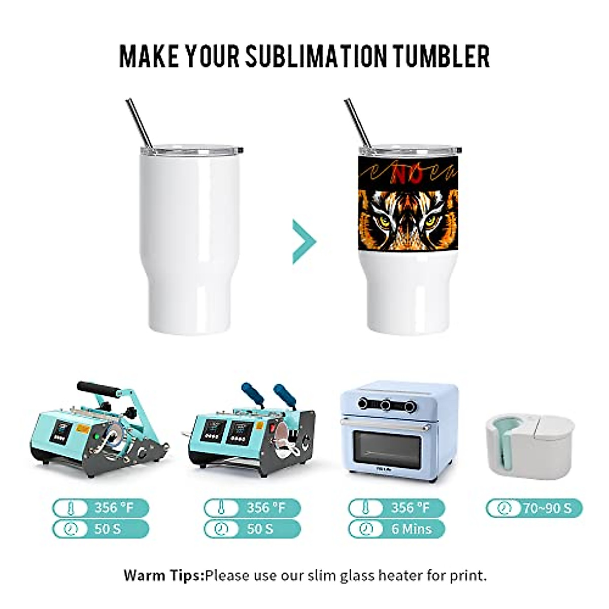 PYD Life Sublimation Kids Tumblers Blanks 18 OZ White Coffee Travel Car Stainless Steel Mugs Cups with Lid Straw for Cricut Mug Press and Tumbler Heat Press Print 4 Pack