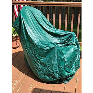 2 Pack: Adirondack Chair Cover from Patio Style Concepts Embossed Vinyl Protect Patio Furniture Green