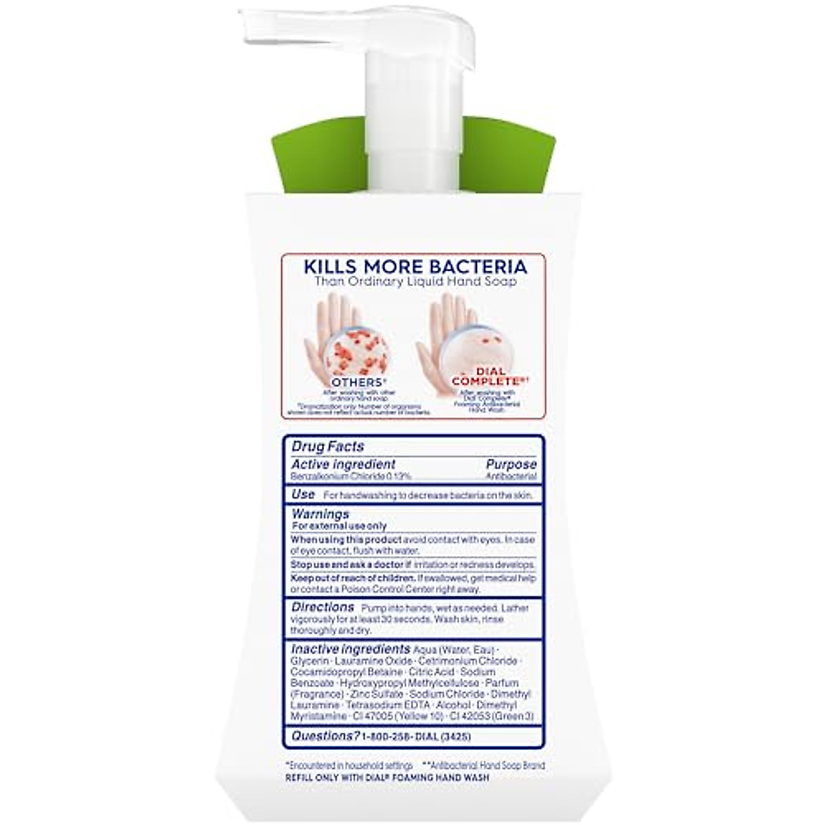 Dial Complete Antibacterial Foaming Hand Wash, Fresh Pear, 7.5 fl oz (Pack of 8)