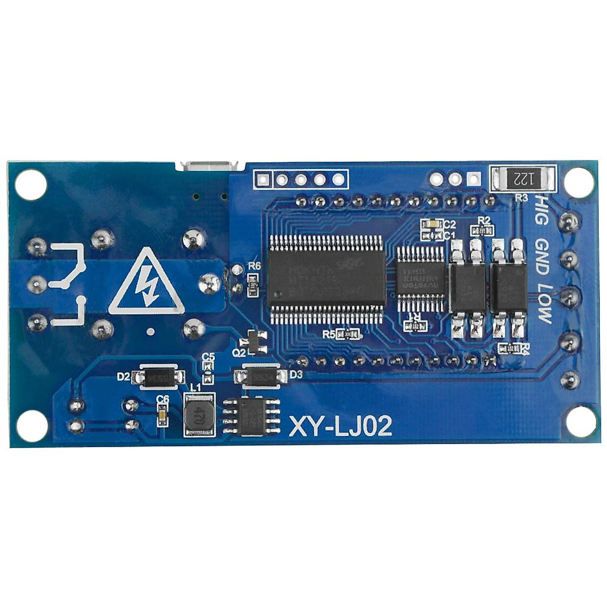 XINGYHENG One Channel Time Relay Module Delay Controller Board Trigger Delay-off Cycle Timing Circuit Switch Module Display Relay Expansion Plate Load Controlled for Micro USB 5V Power Supply