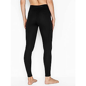 Victoria's Secret Essential High Rise Pocket Women's Performance Leggings, Black, Regular Length, 8