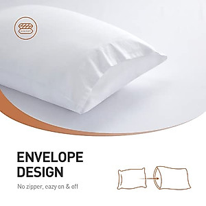 Acanva Cooling Bed Pillows for Sleeping 2 Pack, 3D Microfiber Filling Luxury Soft Supportive Plush for Side Back and Stomach Sleepers, with Breathable Removable Cover, Queen Size, White 2 Count